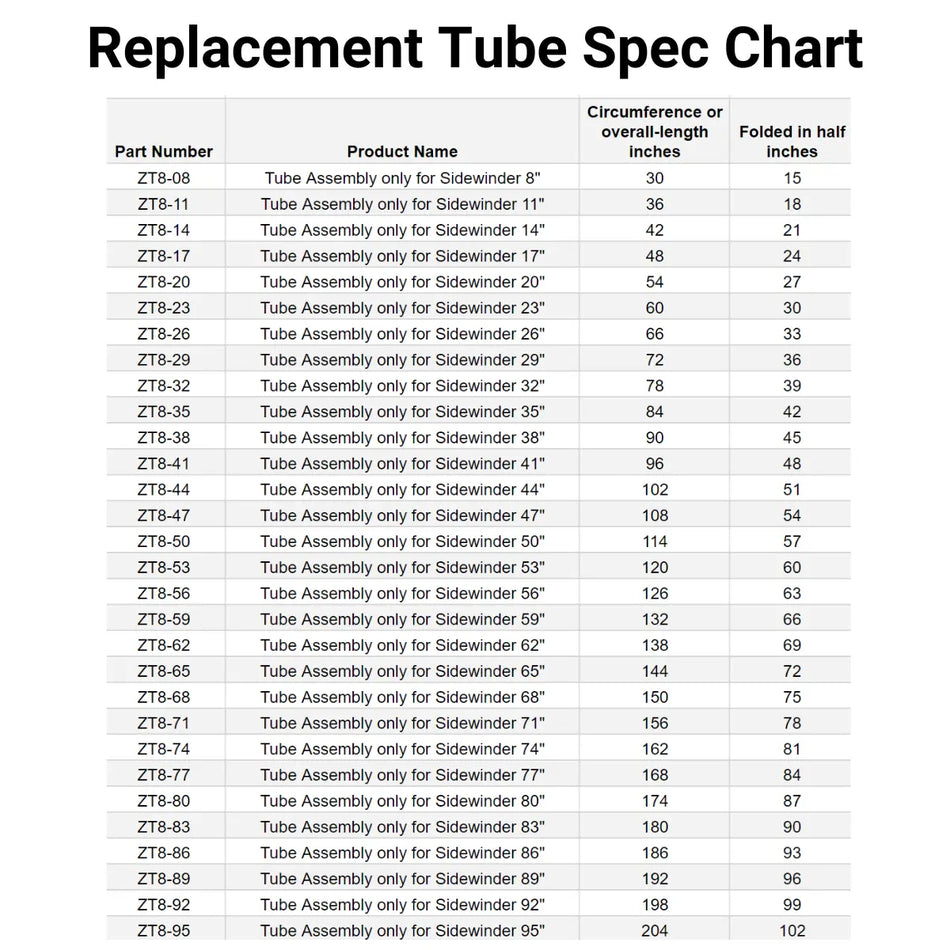 Tube Skimmer Replacement Tubes - Zebra Skimmers Store